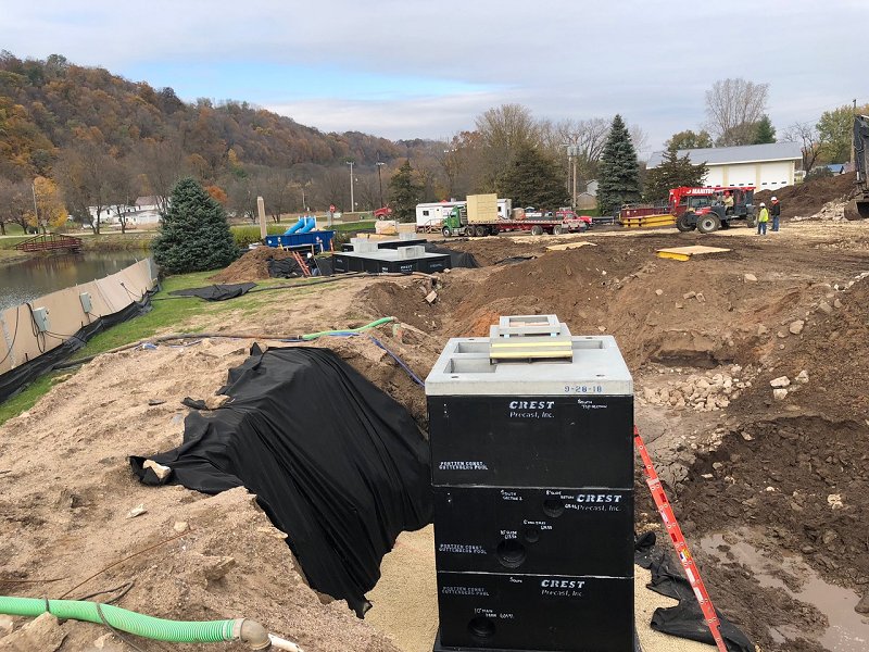 Precast Concrete Tanks Installed at Pool in Guttenberg, Iowa - Crest ...