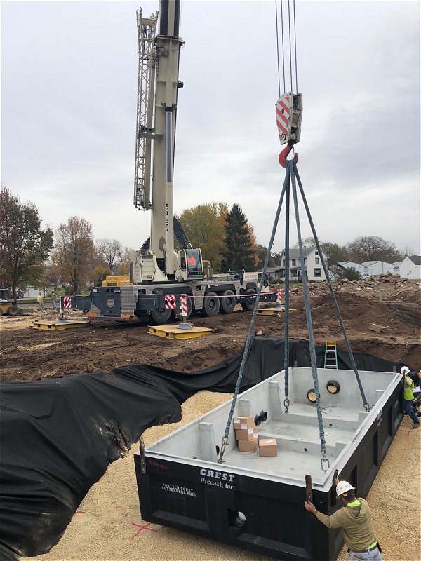 Precast Concrete Tanks Installed at Pool in Guttenberg, Iowa - Crest ...